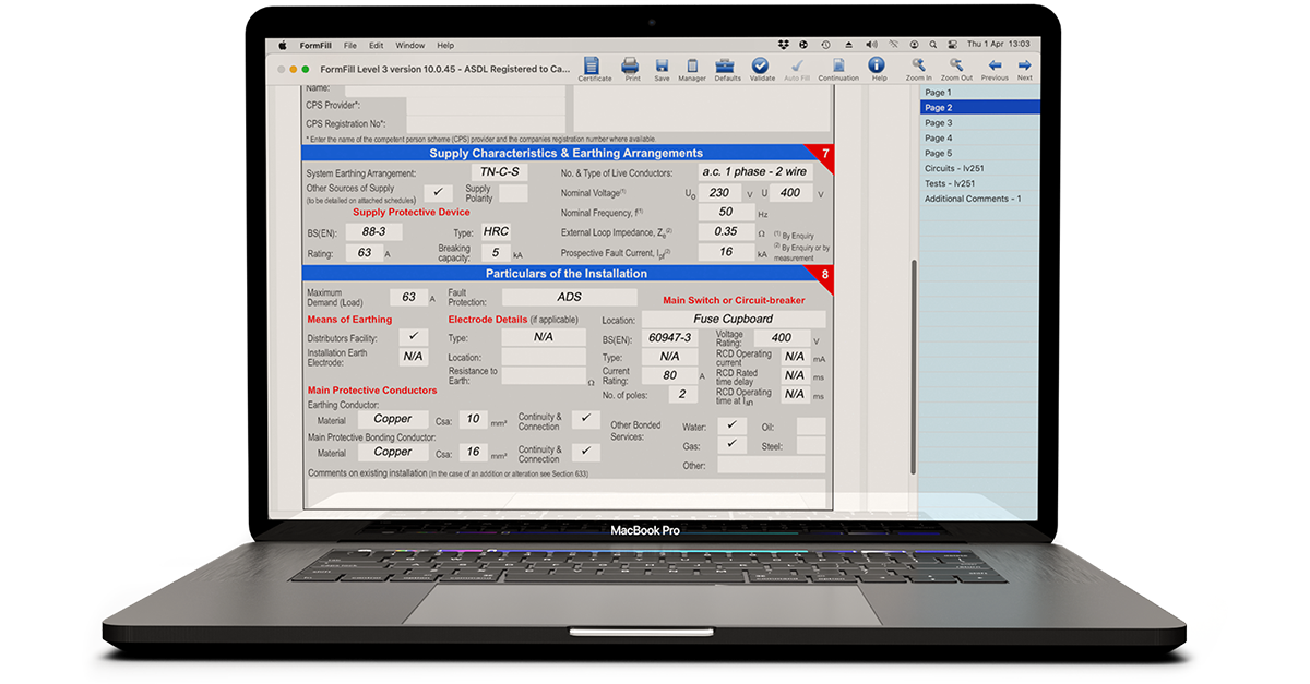 FormFill | Electrical Test & Inspection Certification Software ...